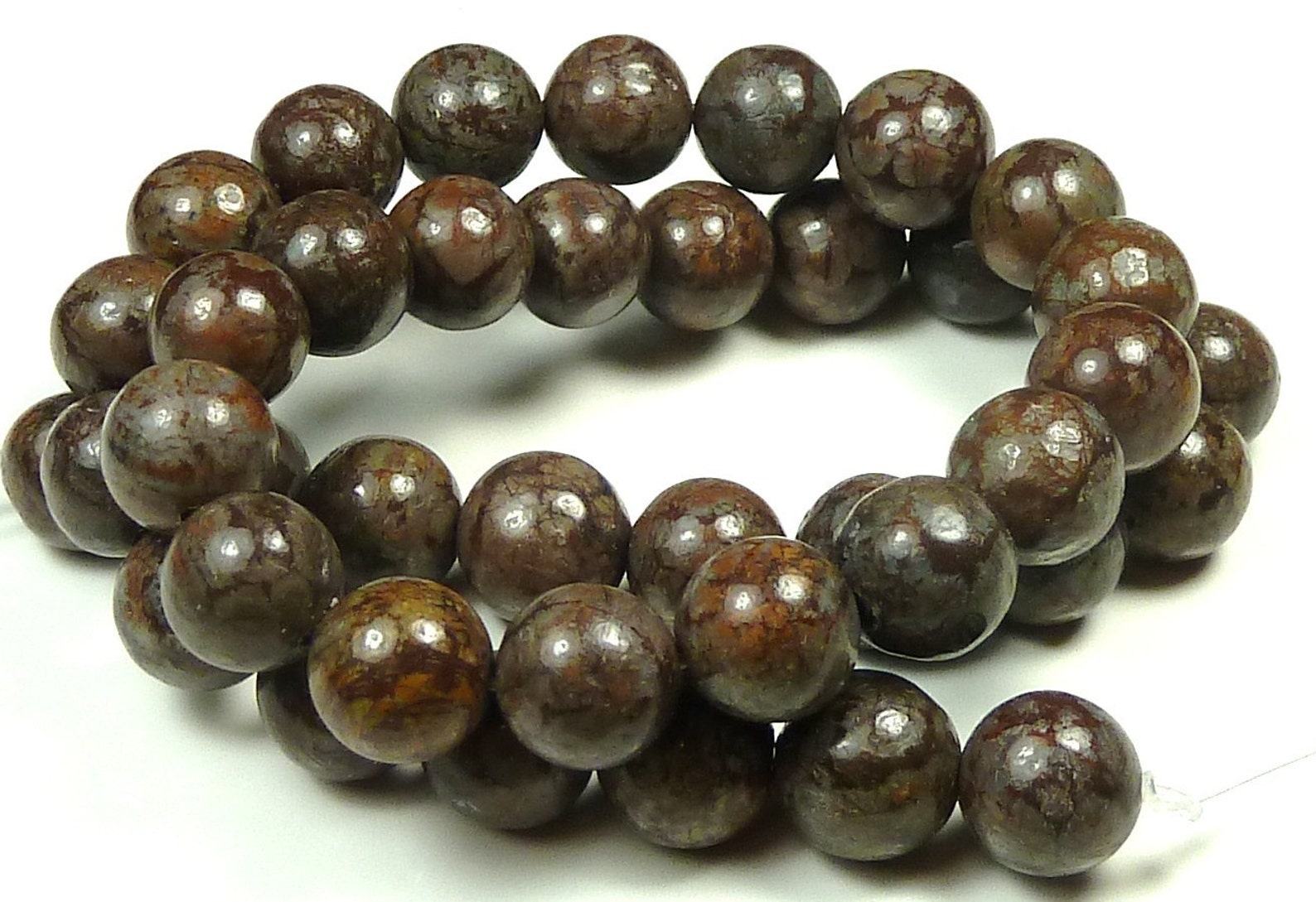 4mm Brown Snowflake Jasper Natural Gemstone Beads 16 Inch - Etsy