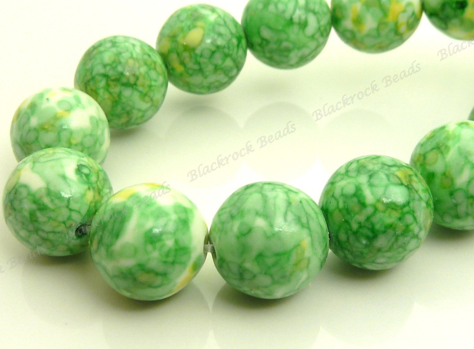 12mm Rain Flower Stone Ocean Jade Round Gemstone Beads 15.5 - Etsy