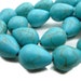 8 Turquoise Blue Magnesite Matrix Teardrop Gemstone Beads 16x12mm ...