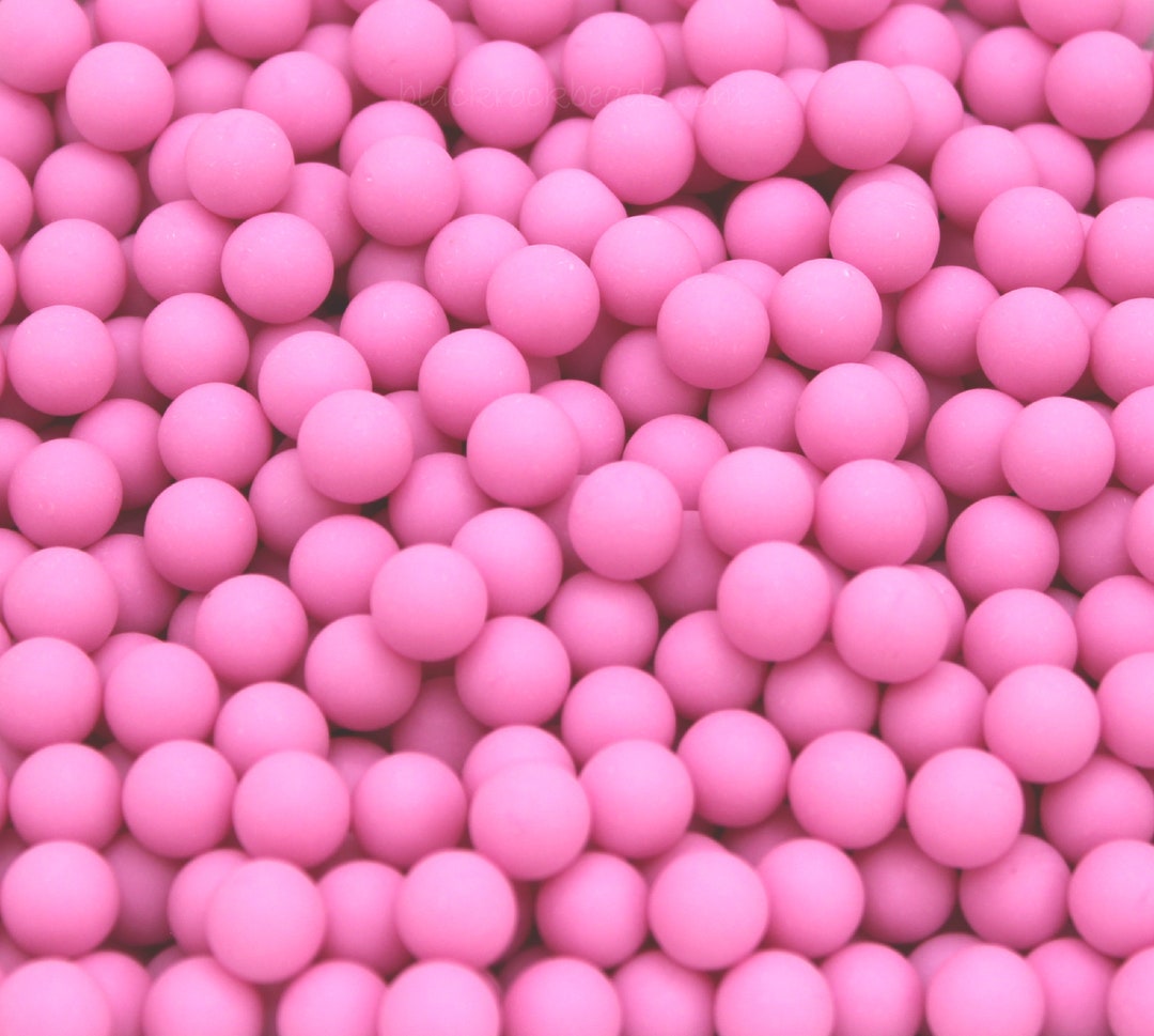 8mm Hot Pink Matte Acrylic Nonpareil Sprinkles - NON-EDIBLE Fake ...