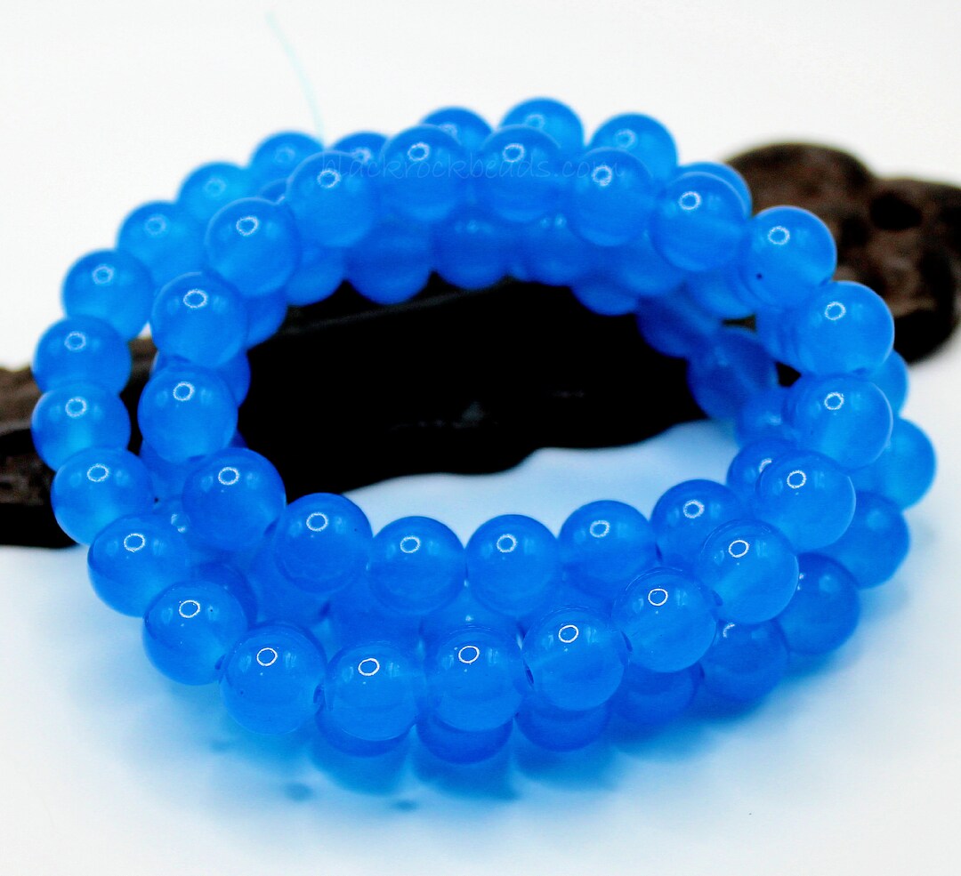 10mm Blue Cyan Round Glass Beads 20 Pieces Blue Jewelry Beads BK21 - Etsy