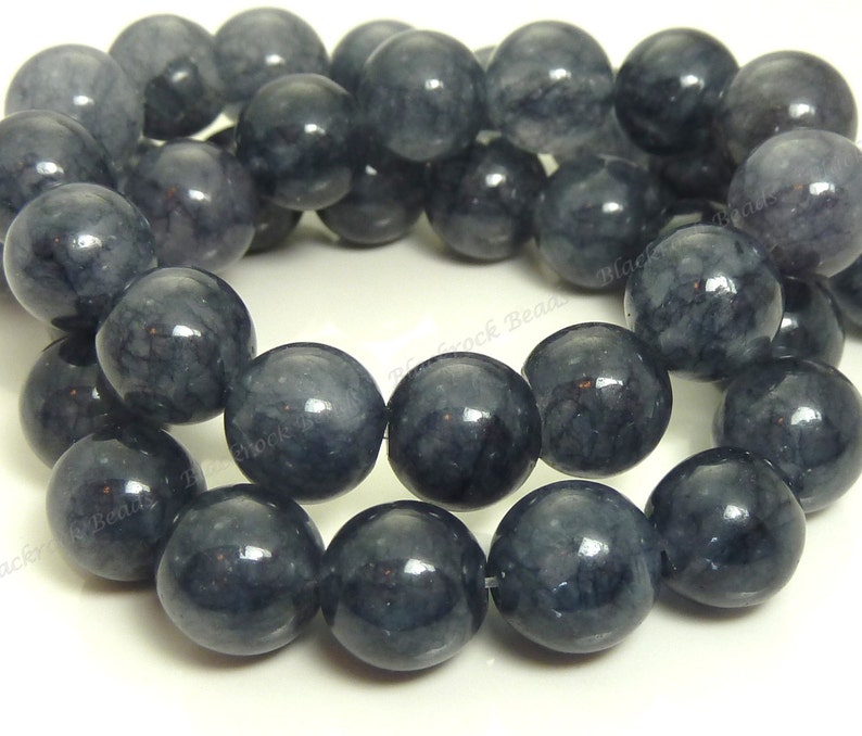 10mm Dark Gray Jade Round Gemstone Beads 15.5 Inch Strand - Etsy