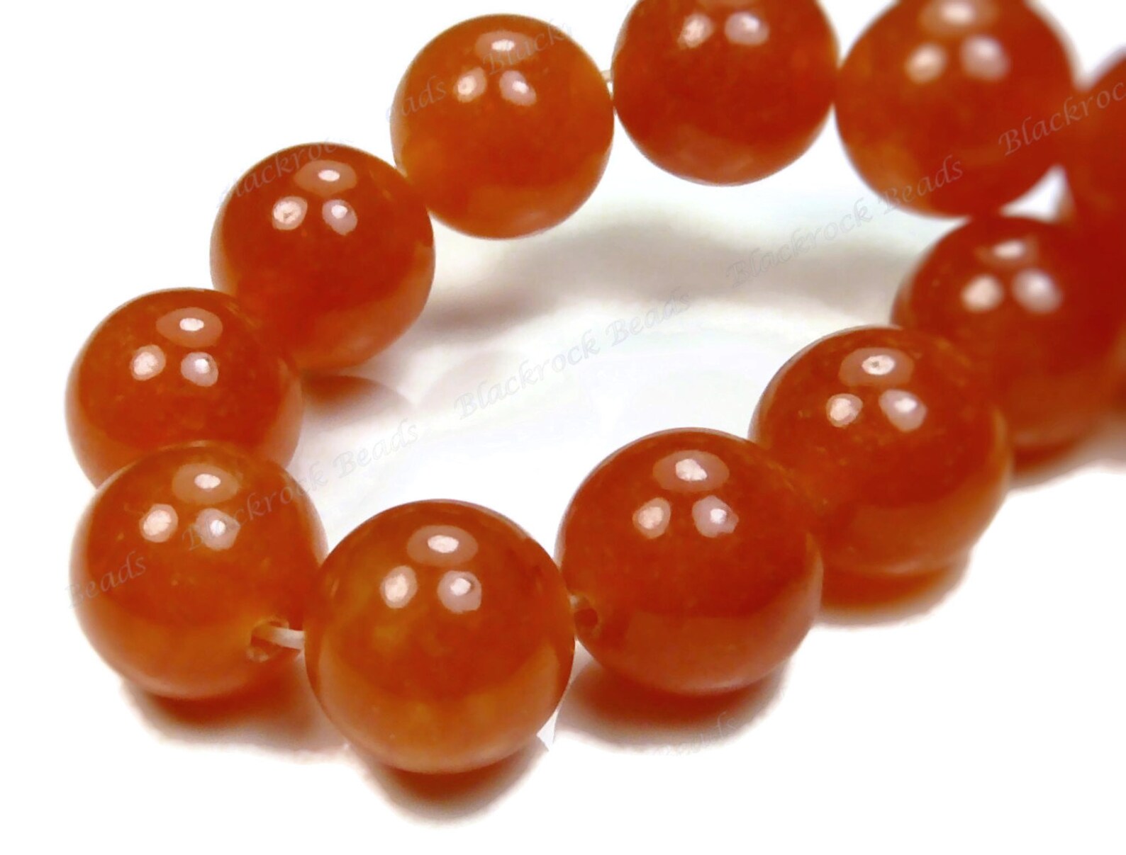 10mm Burnt Orange Jade Round Gemstone Beads 15.5 Inch Strand - Etsy