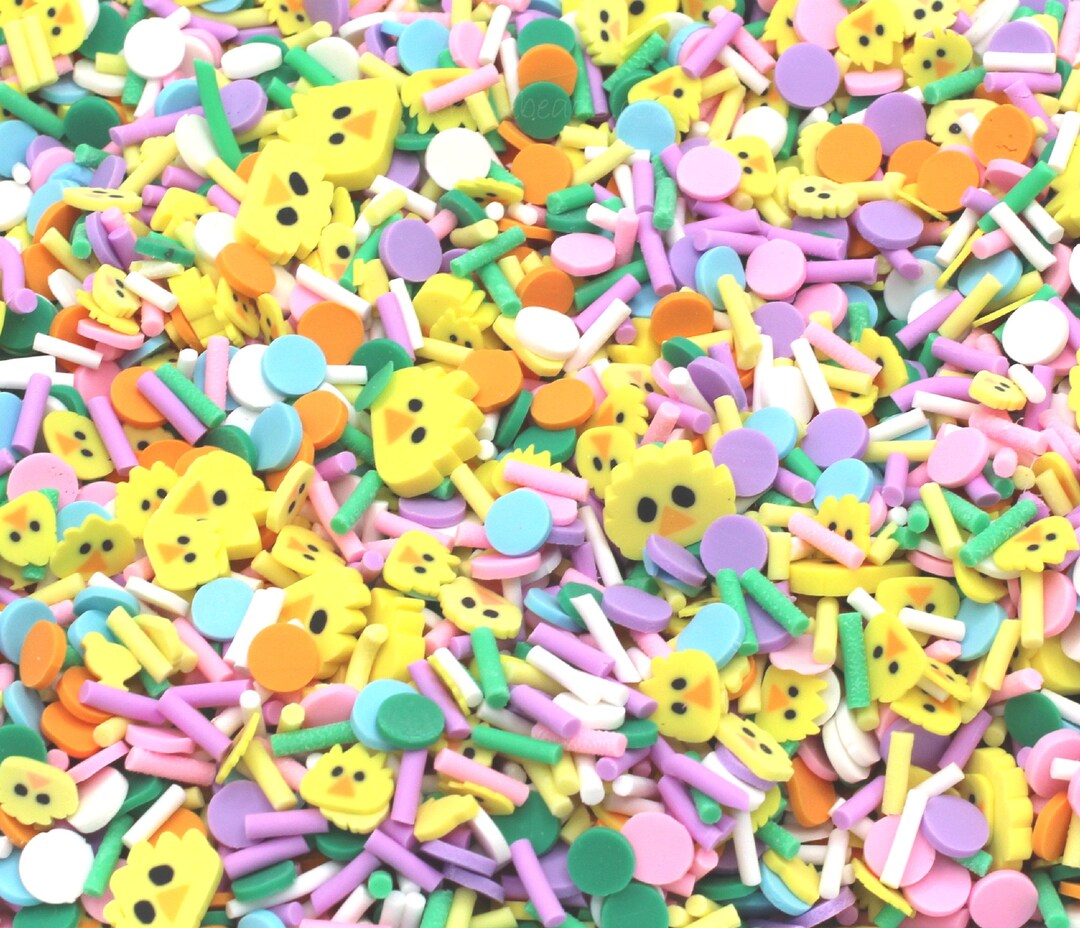 Easter Theme Polymer Clay Sprinkle Mix - NOT EDIBLE - Fake Sprinkles ...