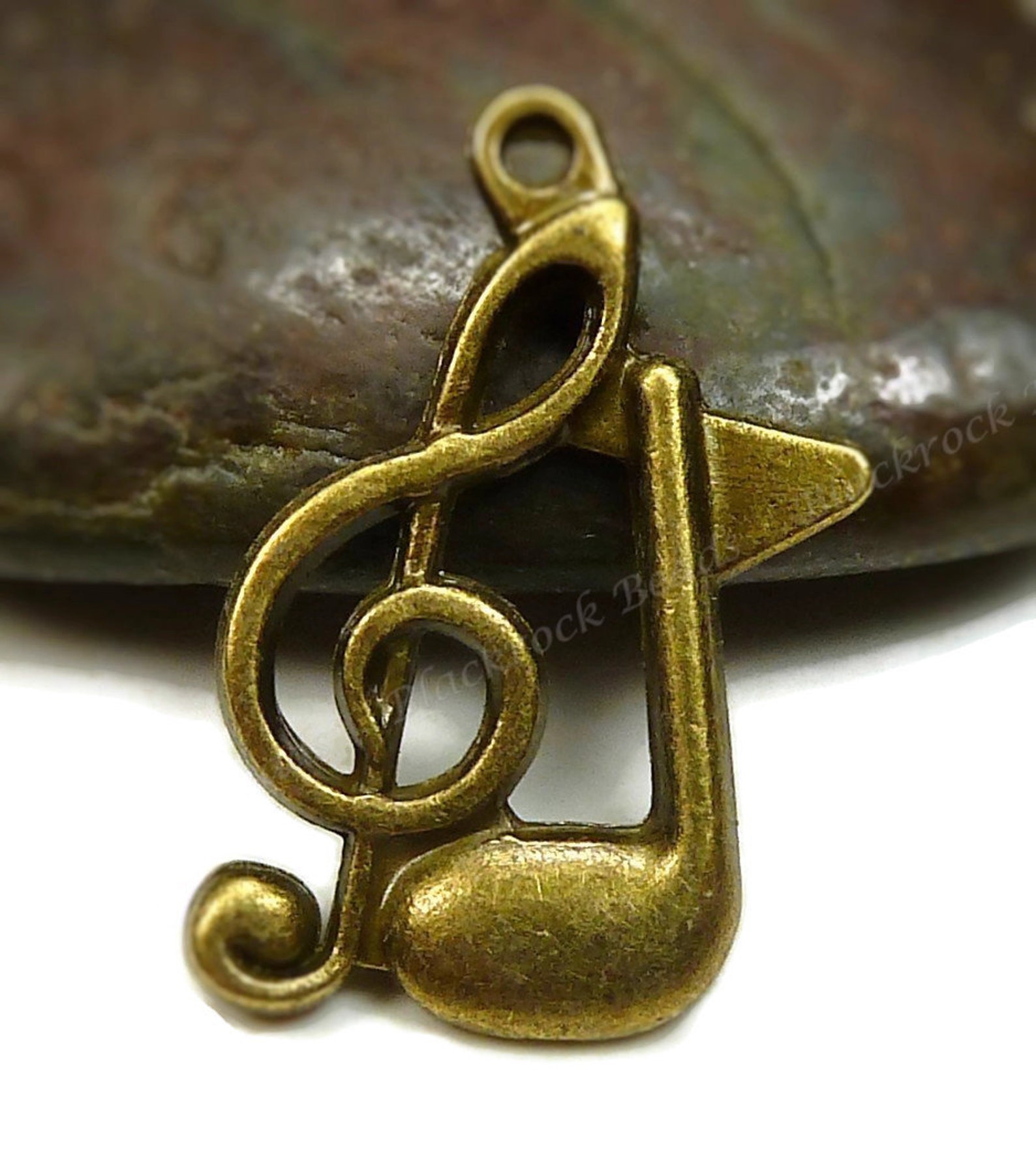 10 Music Note Charms Antique Bronze Tone 15x20mm Music - Etsy