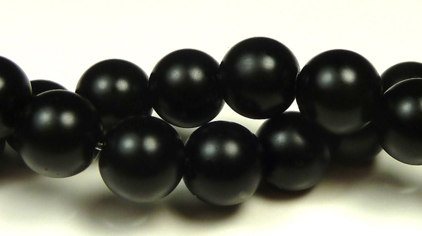 10mm Semi Matte Blackstone Beads 15.5 Inch Strand Round - Etsy