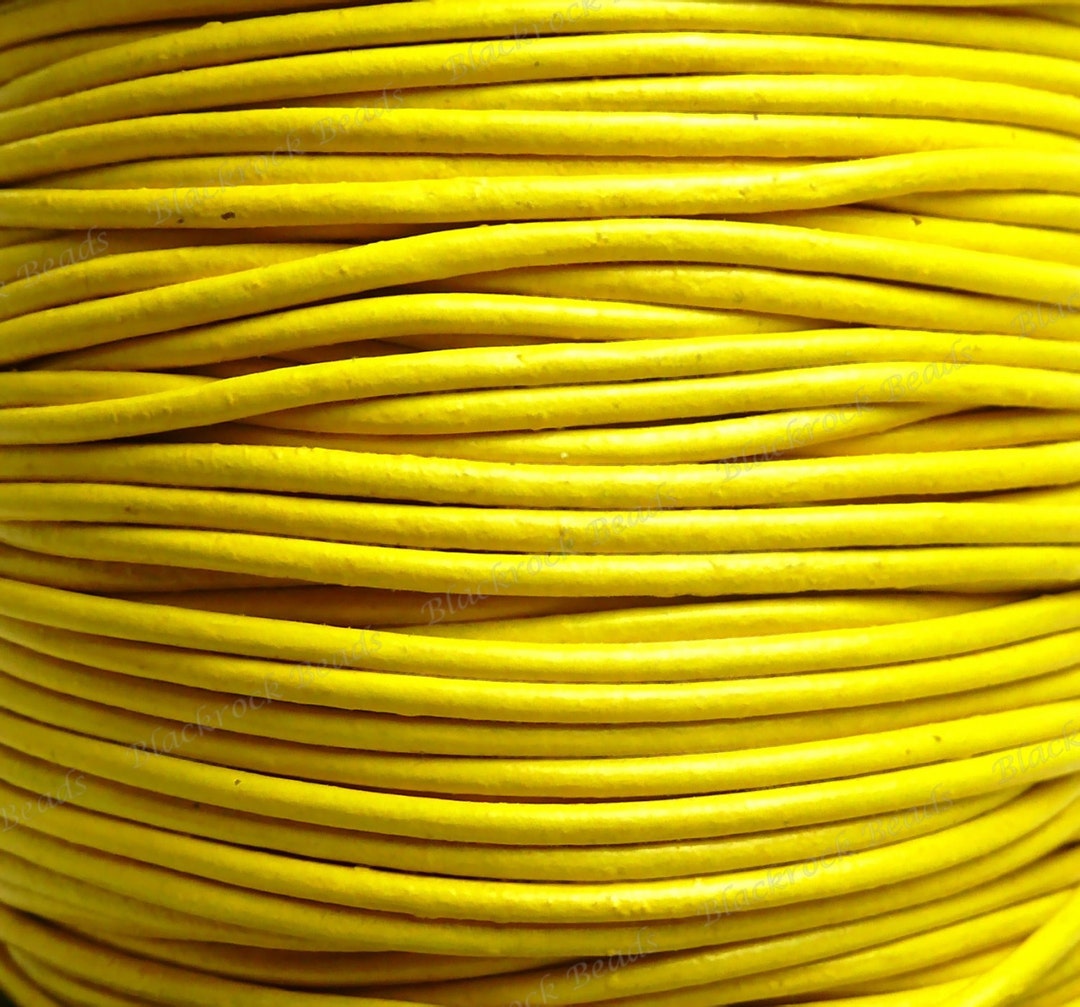 1.5mm Yellow Leather Cord 3 Yards / 9 Feet / 2.74 Meters - Etsy