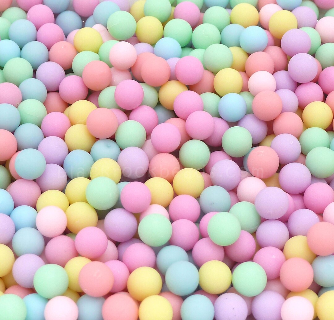 Matte Pastel Acrylic Sprinkle Beads: Faux Funfetti, Decoden Topping - Etsy