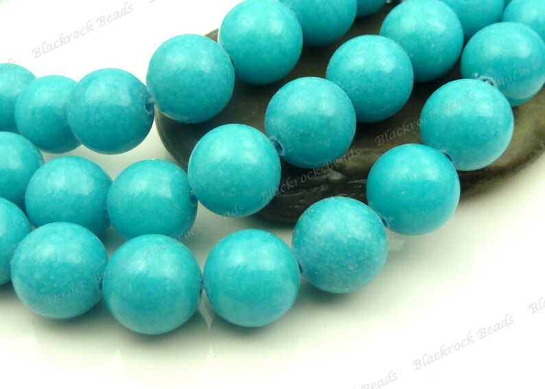 10mm Cyan Mashan Jade Round Gemstone Beads 16 Inch Strand - Etsy