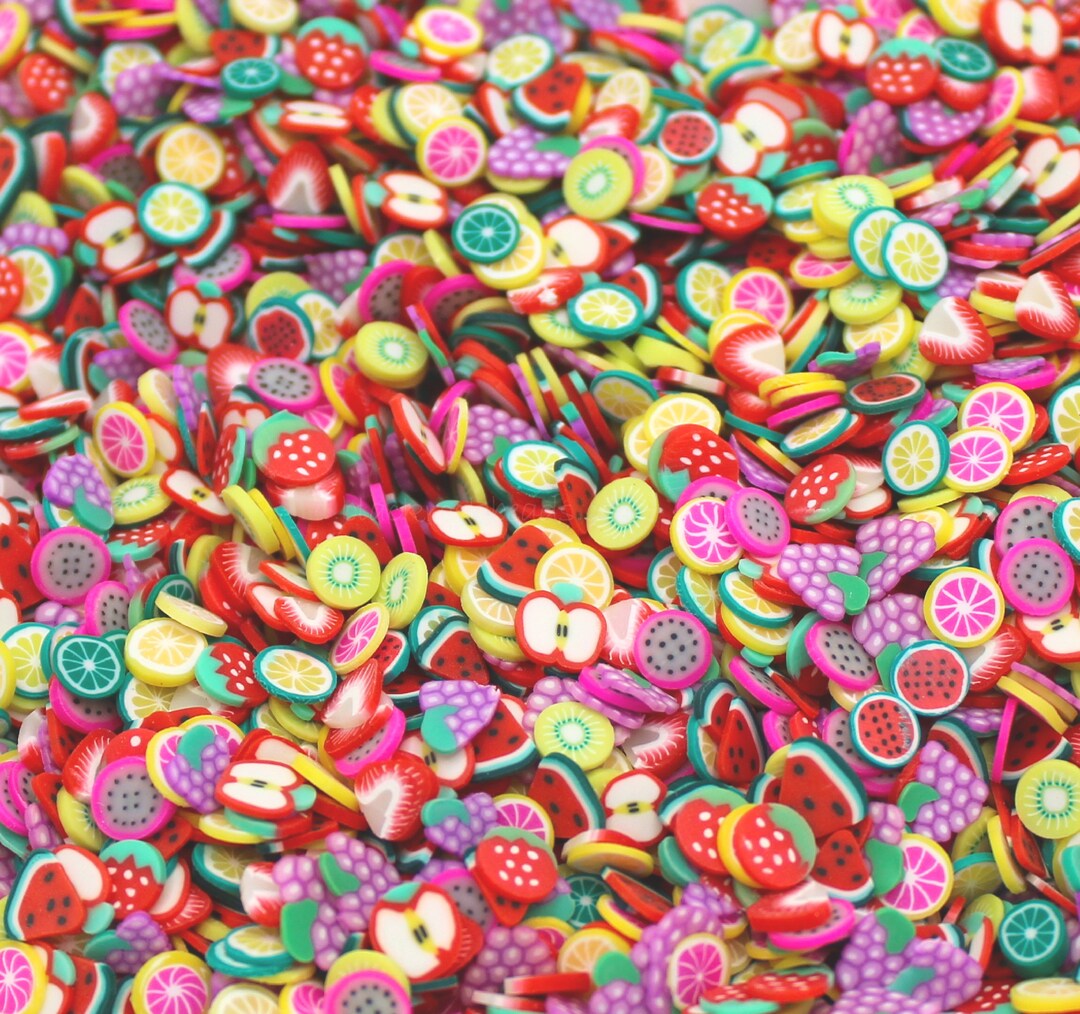 Mixed Fruit Polymer Clay Sprinkles - NOT EDIBLE - Fake Sprinkles ...