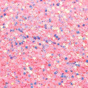 Cotton Candy Pink Super Shiny Star Glitter - Shimmering Iridescent AB ...