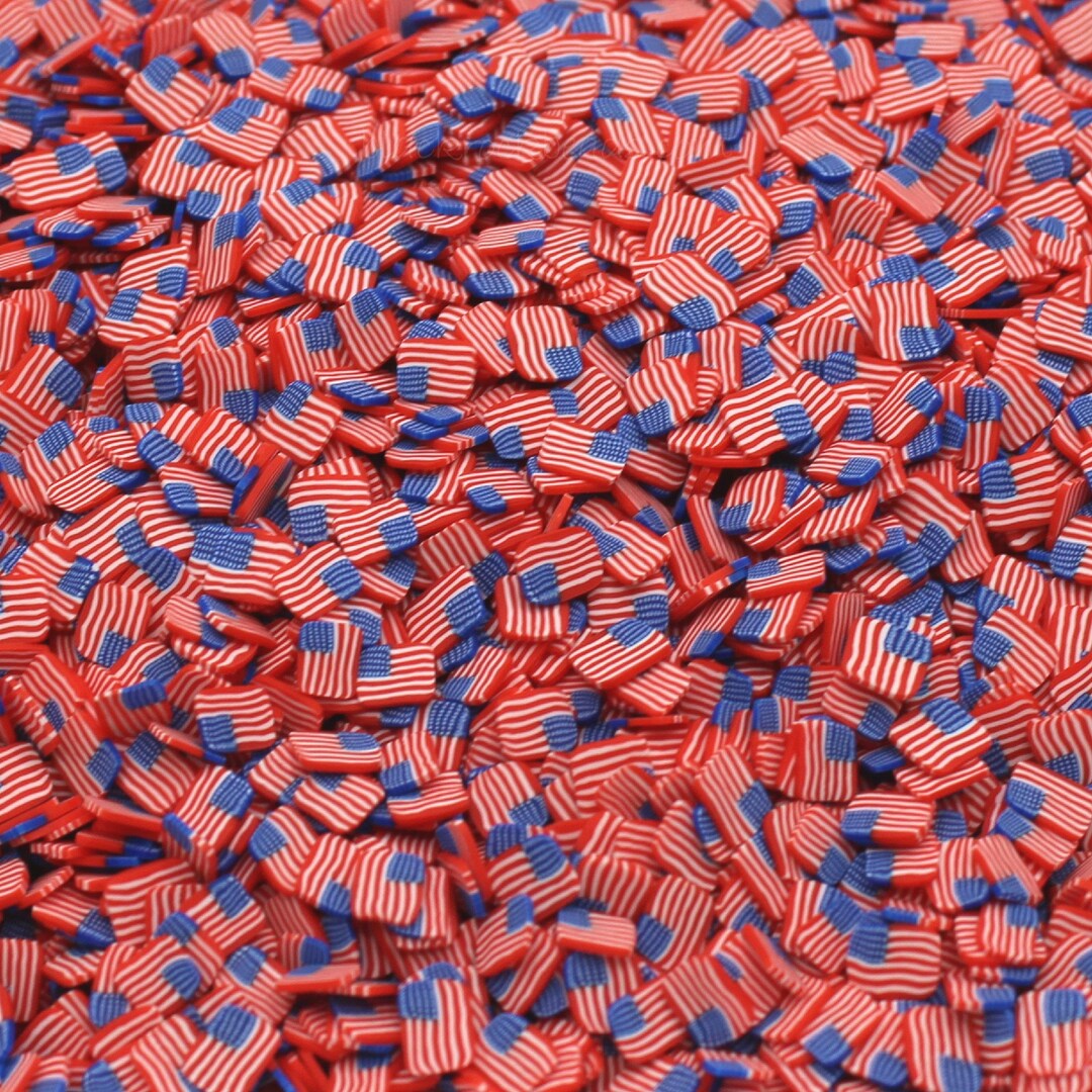 Patriotic United States Flag Polymer Clay Slices - NOT EDIBLE - July ...