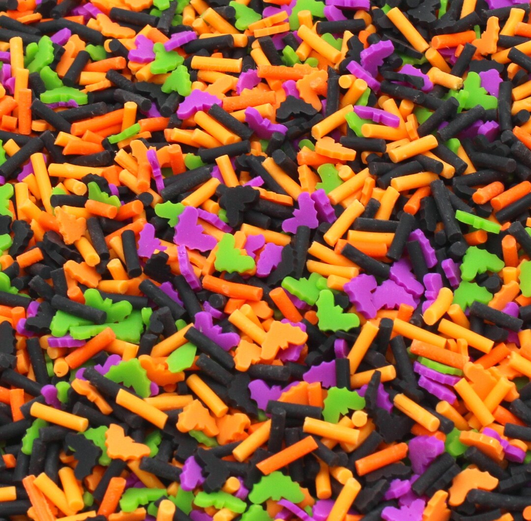 Halloween Bat Polymer Clay Sprinkle Mix - NOT EDIBLE - Fake Sprinkles ...