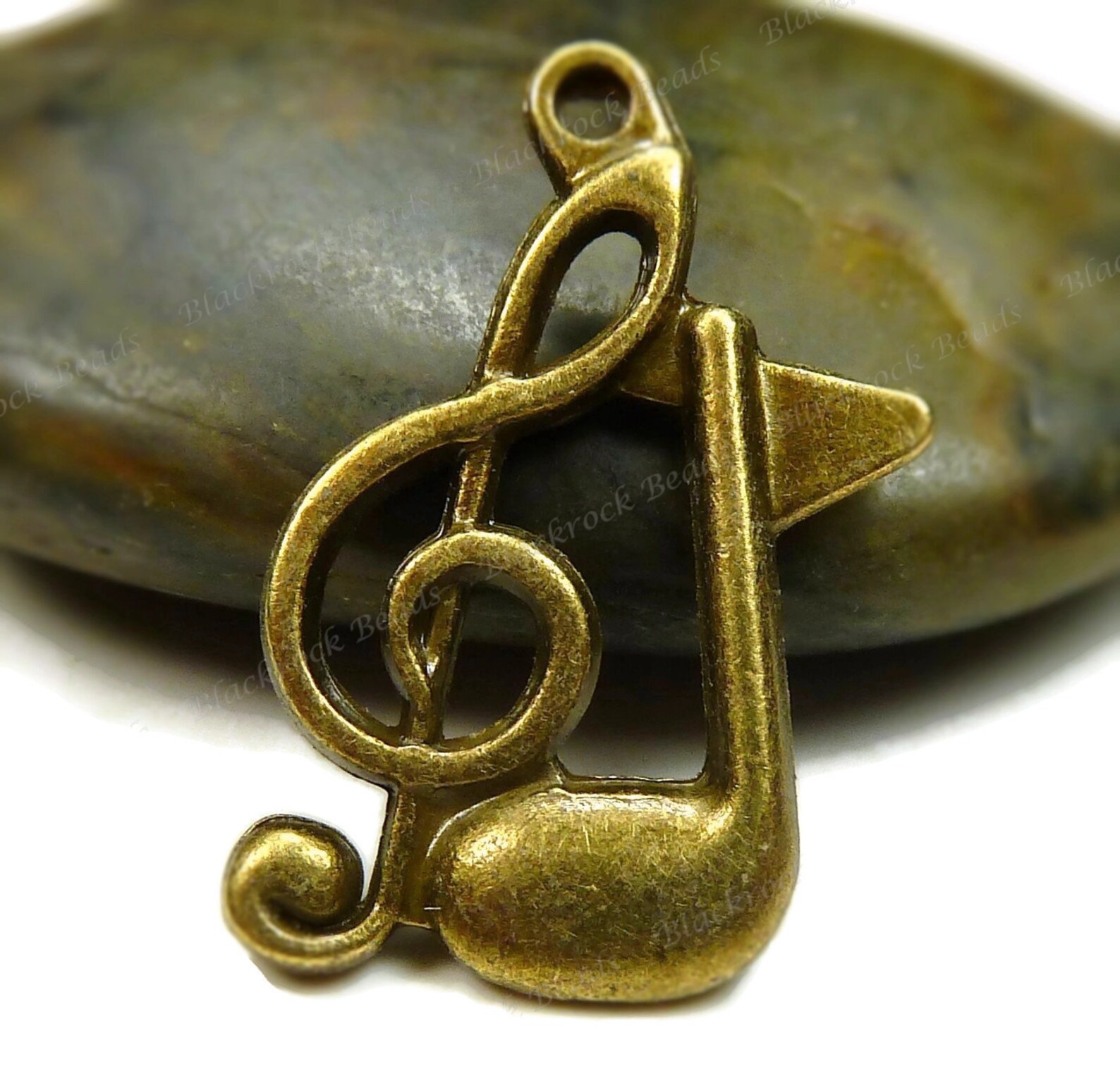 10 Music Note Charms Antique Bronze Tone 15x20mm Music - Etsy