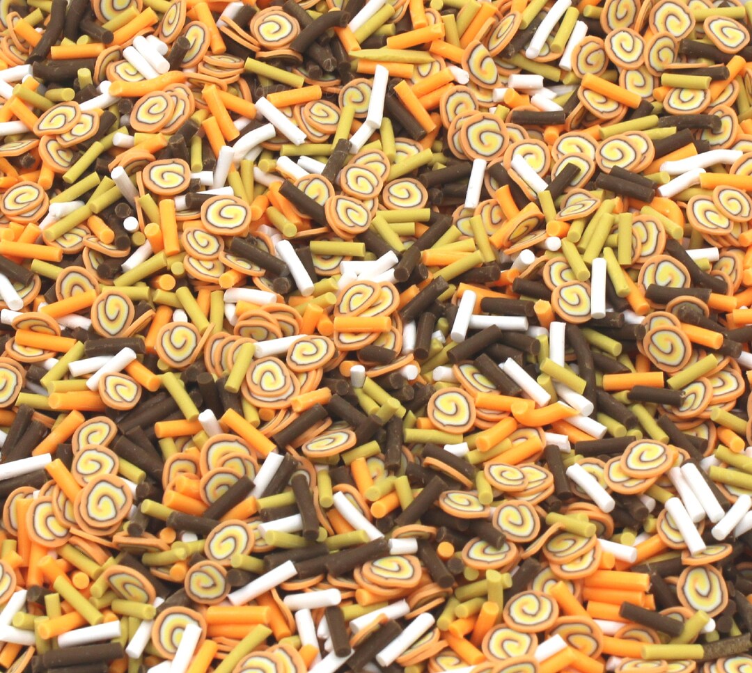 Cinnamon Roll Polymer Clay Sprinkle Mix - NOT EDIBLE - Fake Sprinkles ...