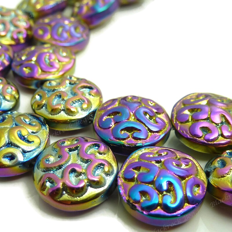 Flat Round Beads - Etsy