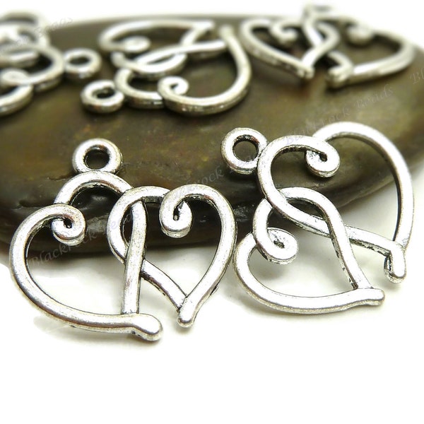 Heart Shaped Charms - Etsy