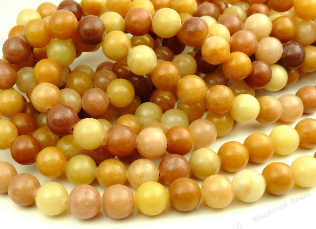 6mm Goldenrod Colonial Jasper Natural Gemstone Beads 15.5 Inch Strand ...
