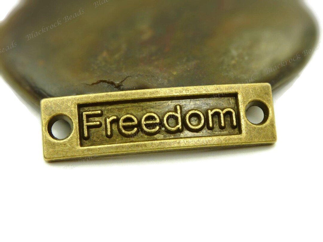 5 Freedom Connectors Antique Bronze Tone 36x10mm, Jewelry Findings ...