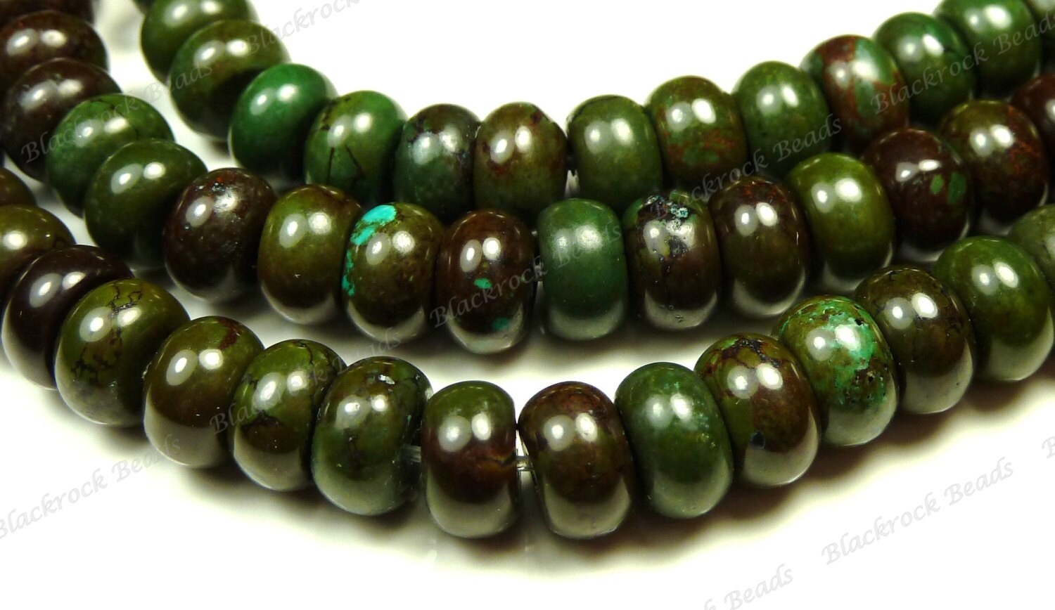 Green and Brown Magnesite Matrix Gemstone Beads 16 Inch | Etsy