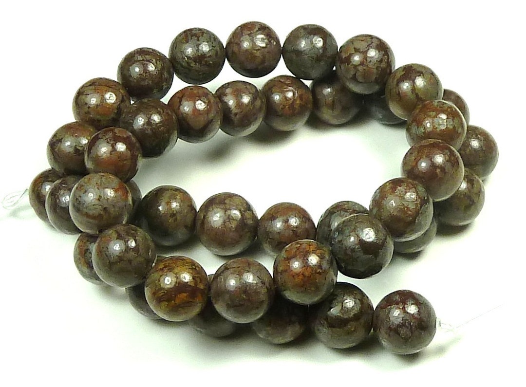 4mm Brown Snowflake Jasper Natural Gemstone Beads 16 Inch Strand Round ...
