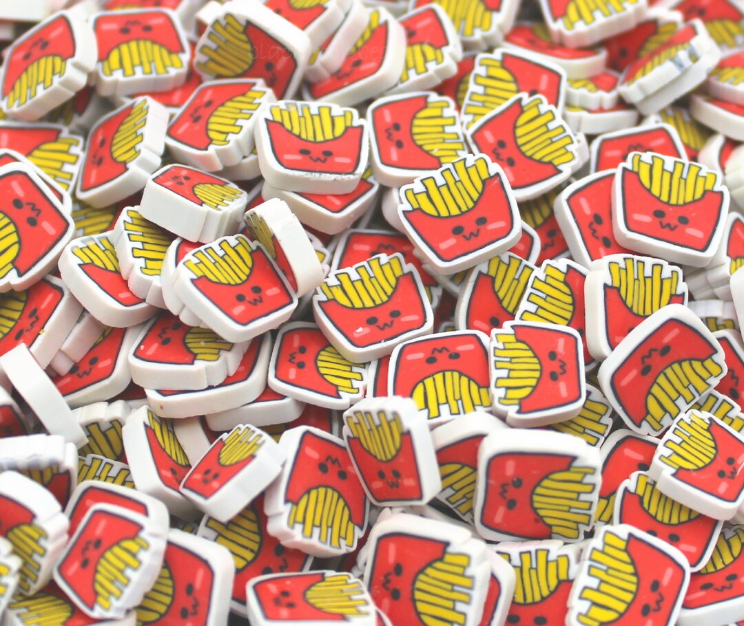 10mm French Fries Polymer Clay Slices - NOT EDIBLE - Polymer Clay ...