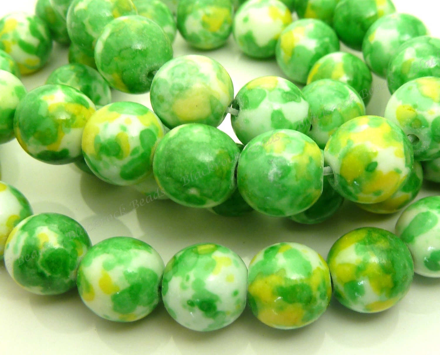 6mm Rain Flower Stone Ocean Jade Round Gemstone Beads 15.5 - Etsy