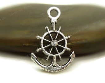 50pcs Silver Anchor Charms Pendant Nautical Sailing Charms - Etsy