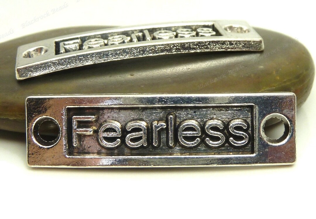 Bulk 15 Fearless Connectors Antique Silver Tone 35x10mm, Curved Bar ...