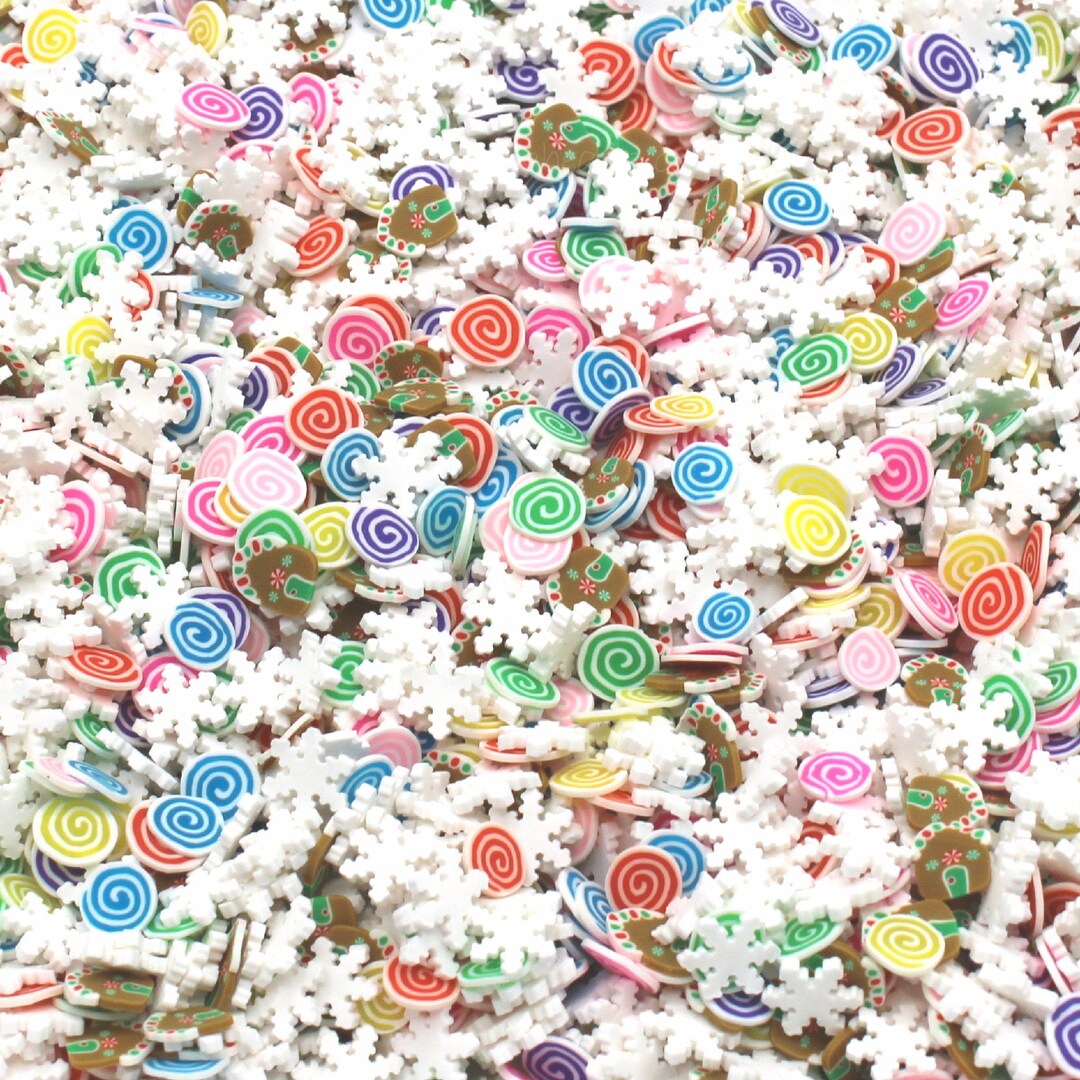 Christmas Polymer Clay Sprinkle Mix - NOT EDIBLE - Faux Sprinkles for ...