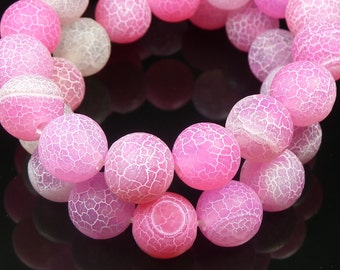 Fuchsia Fire Agate Beads Fuchsia Statement Beads Red Colored Gemstones ...
