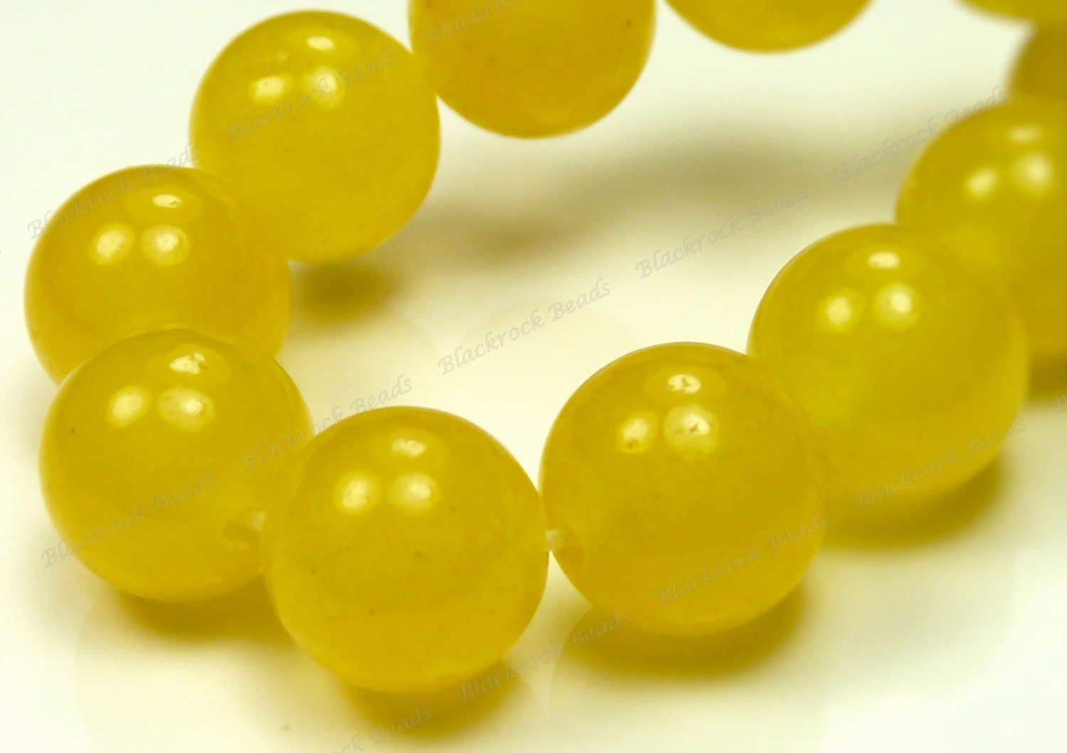 10mm Yellow Jade Round Gemstone Beads 15.5 Inch Strand BK5 | Etsy