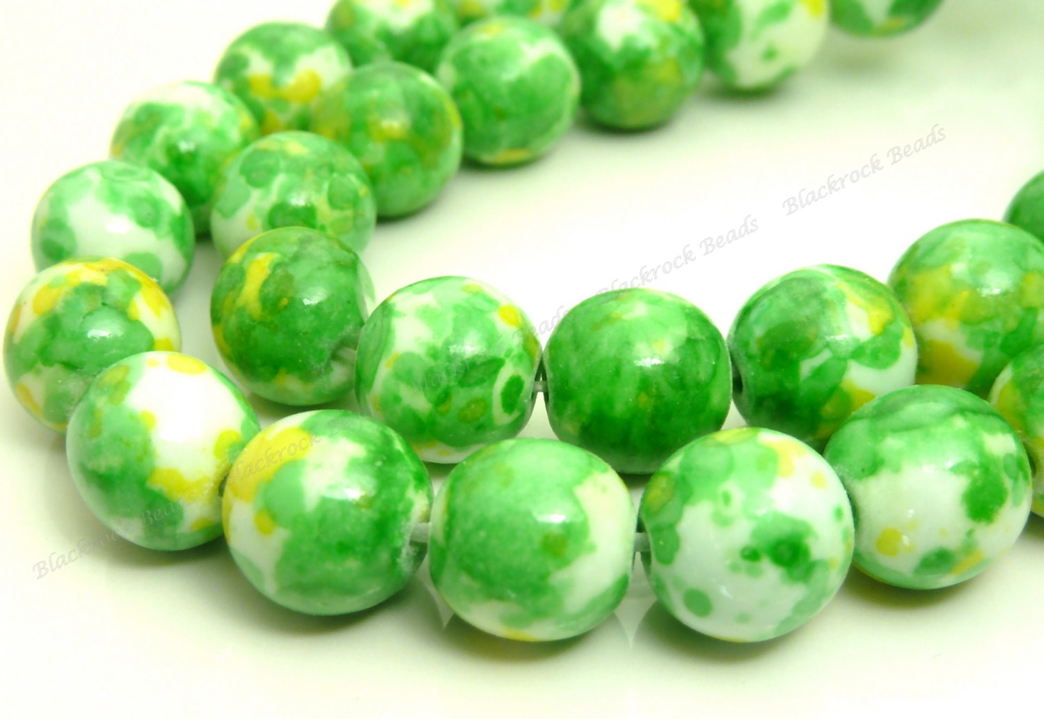 6mm Rain Flower Stone Ocean Jade Round Gemstone Beads 15.5 - Etsy