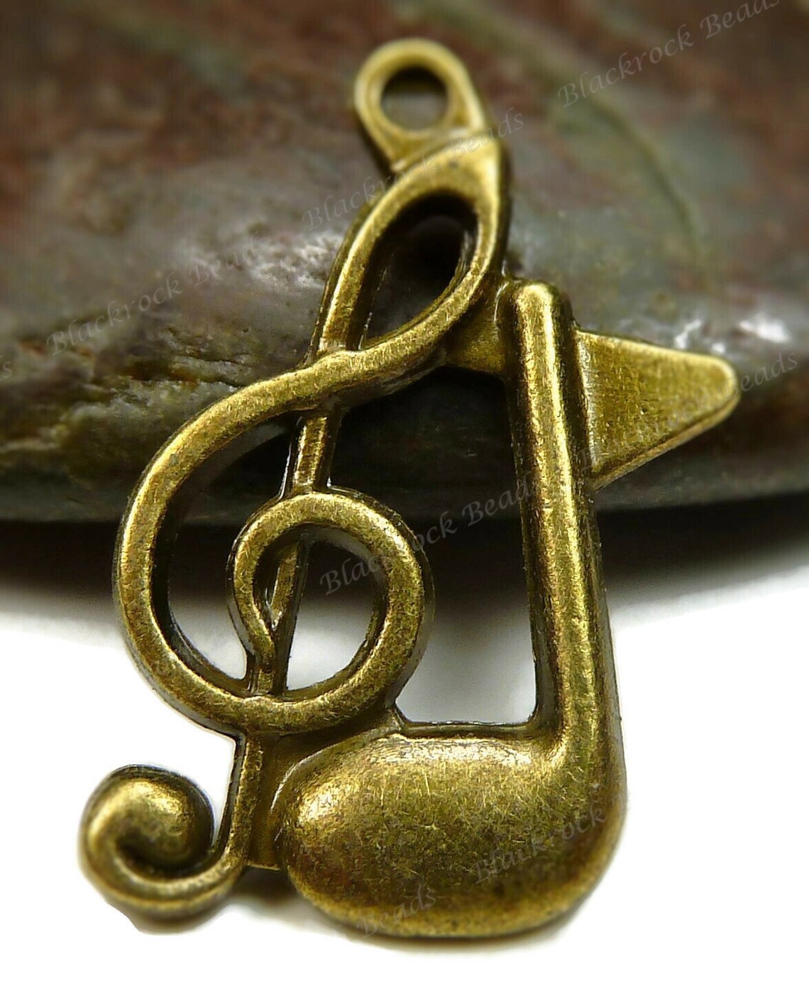 10 Music Note Charms Antique Bronze Tone 15x20mm Music - Etsy
