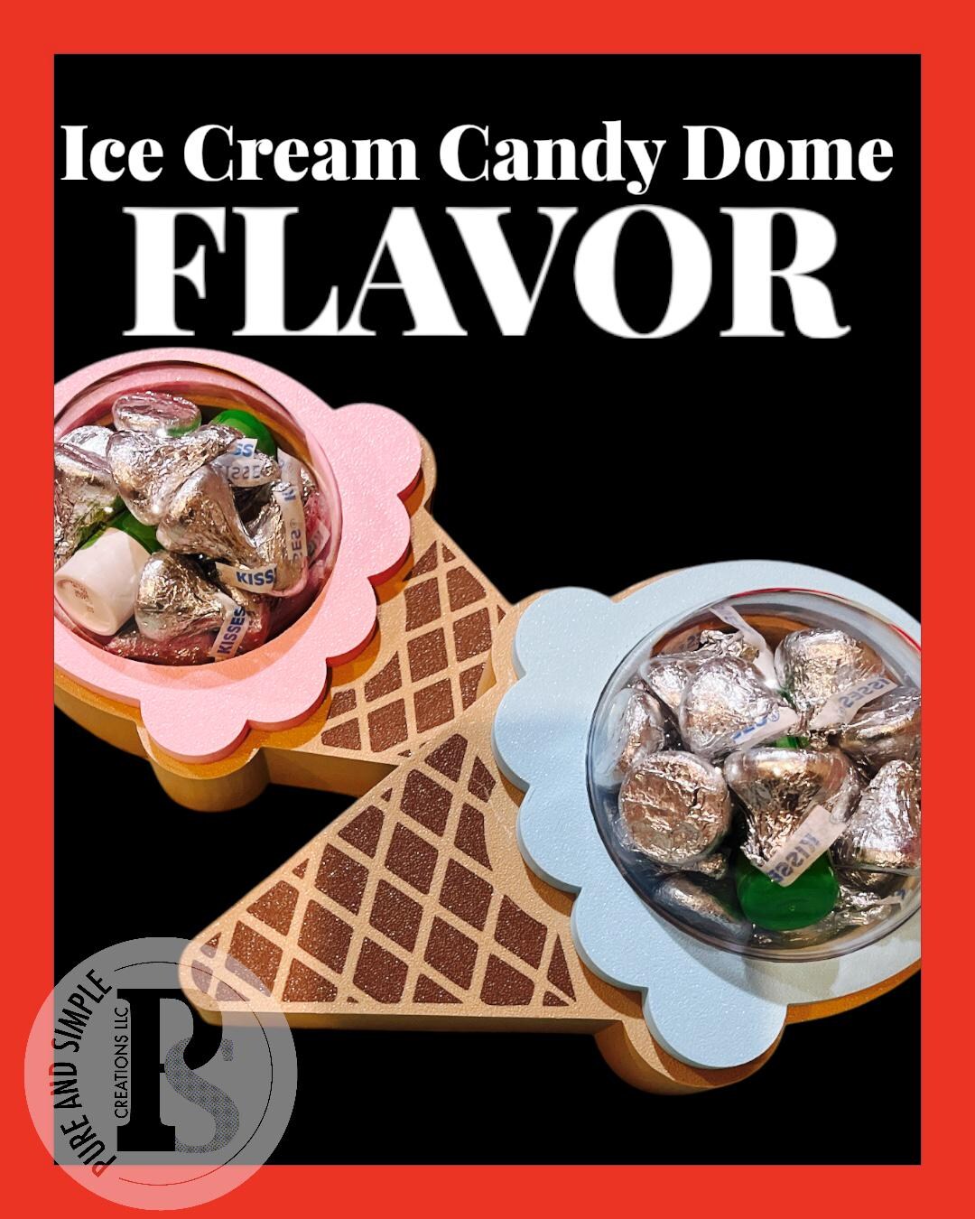 Ice Cream 3D Candy Dome - Unique Candy Holder for Gifts, Parties, and ...