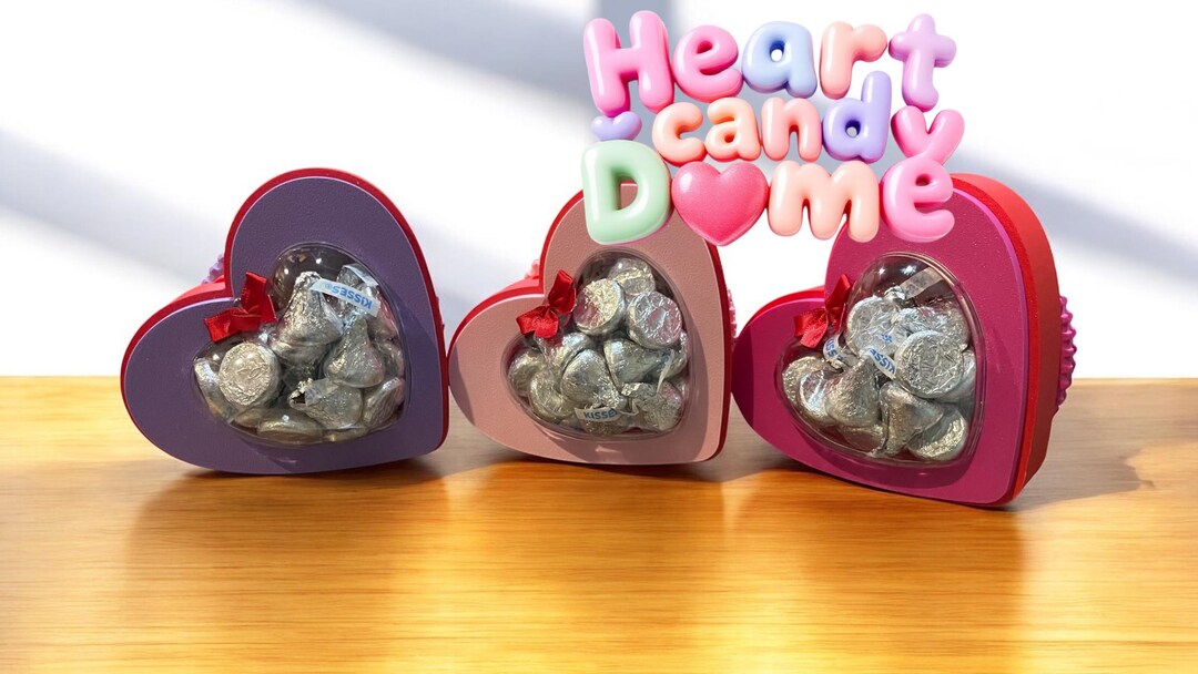 Heart 3D Candy Dome - Unique Candy Holder for Gifts, Parties, and Home ...
