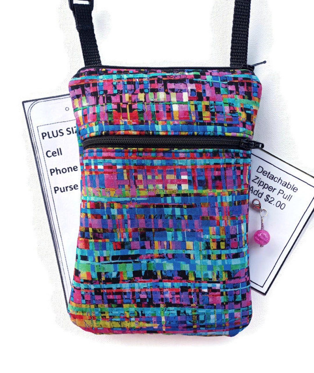 Small Crossbody Purse for Plus Size Cell Phones. Hand Made in the USA ...