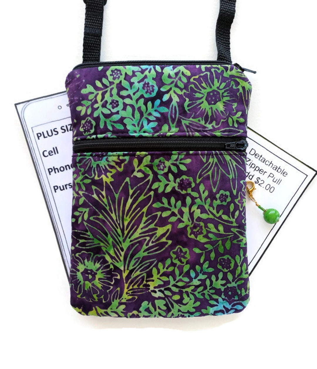 7.5" X 5.5" Small Purse for Plus Size Phones, Cross Body Bag, Cell ...