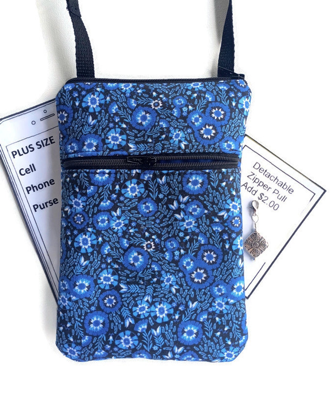 Small Cell Phone Crossbody Purse for Plus Size Phones. Hand Made in USA ...