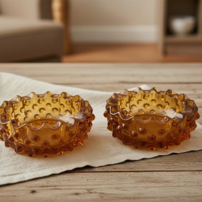 Vintage Hobnail Glassware - Etsy