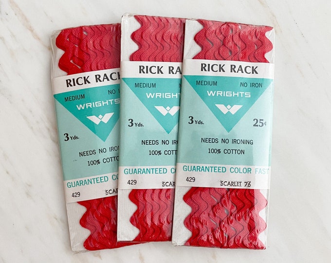 Vintage Rick Rack Bundle Red Trim Lot - Etsy Österreich