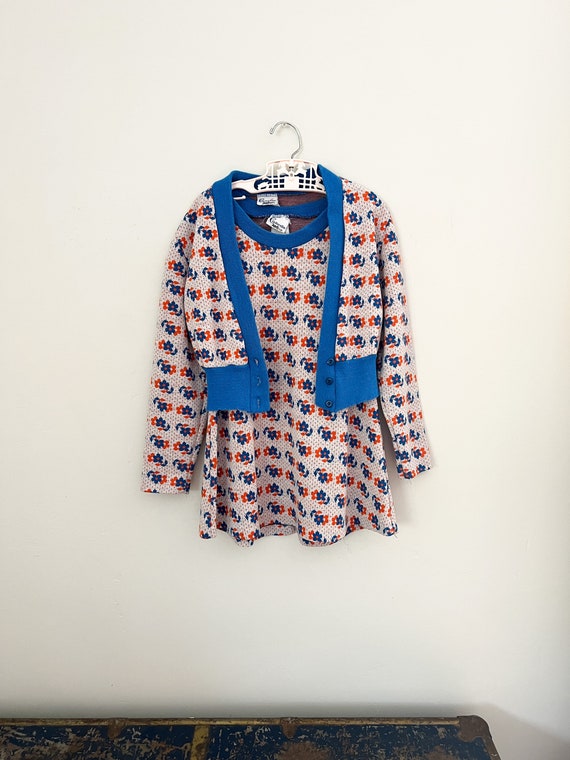 Girls Vintage Mod Dress with Matching Cropped Cardiga… - Gem