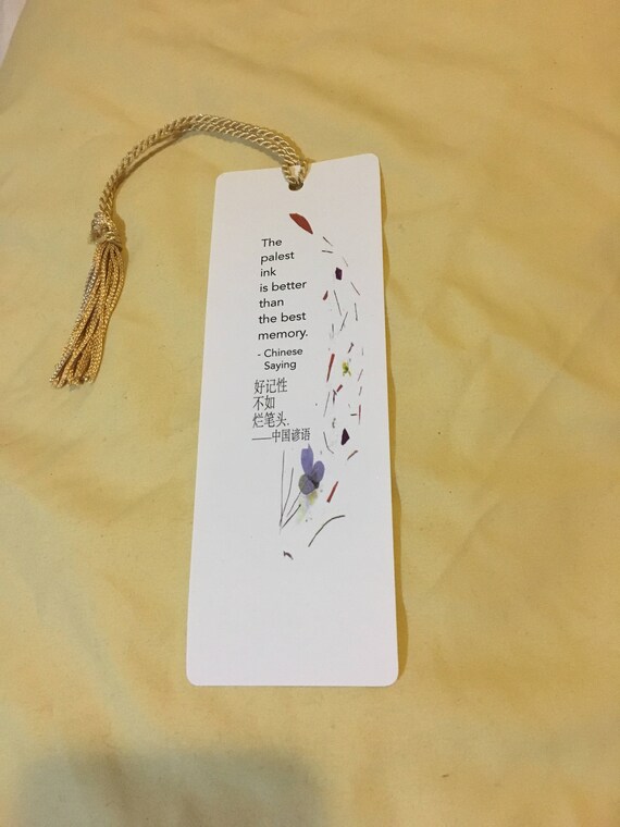 Inspirational Bookmark Chinese With English Translation: the | Etsy