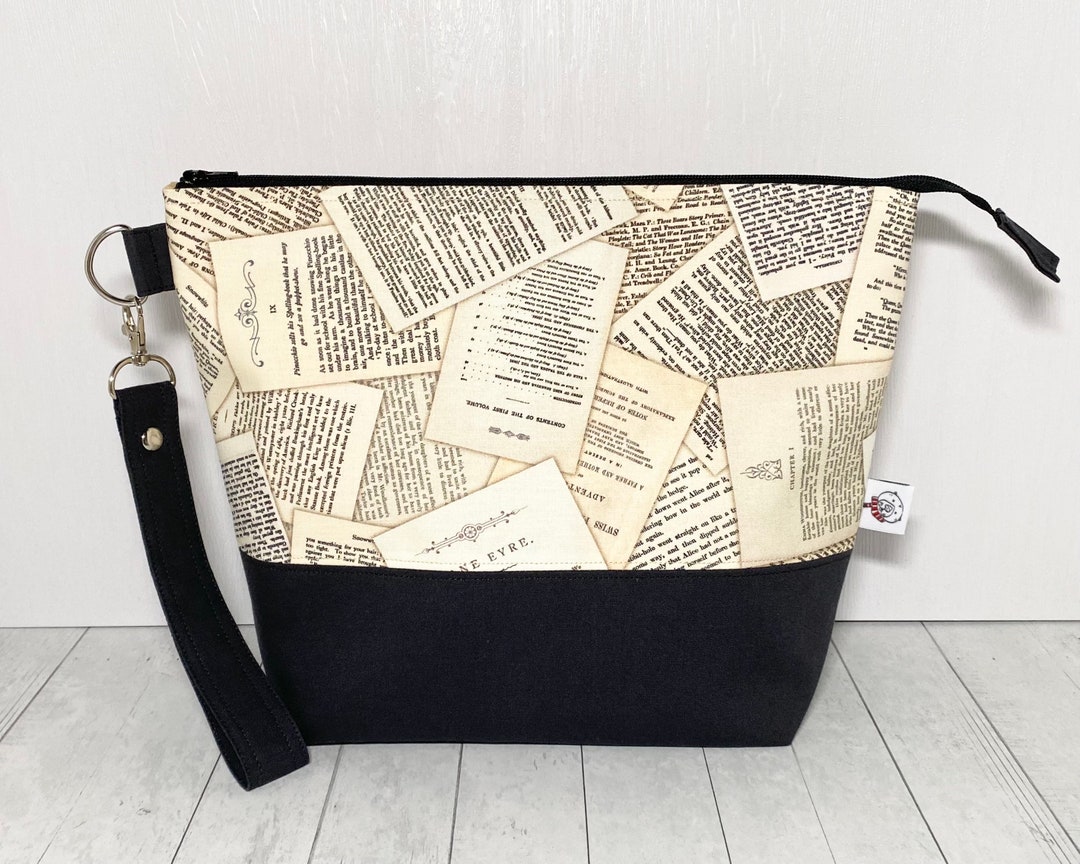 Classic Novels Zippered Project Bag, Knitting Project Bag, Crochet ...
