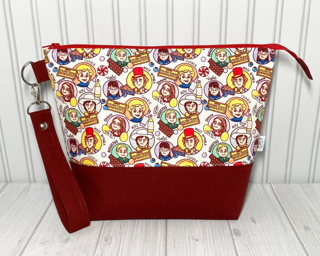 Willy Wonka Zippered Project Bag, Knitting Project Bag, Crochet Project ...