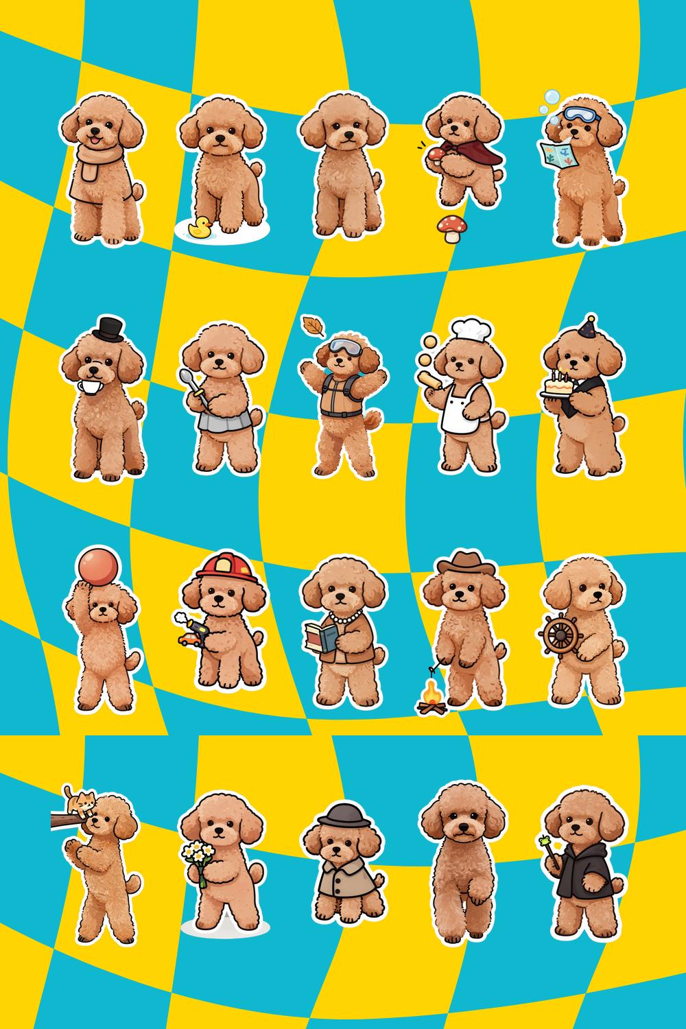 Apricot Toy Poodle Chibi Stickers (51 PNG Transparent Files) - Etsy