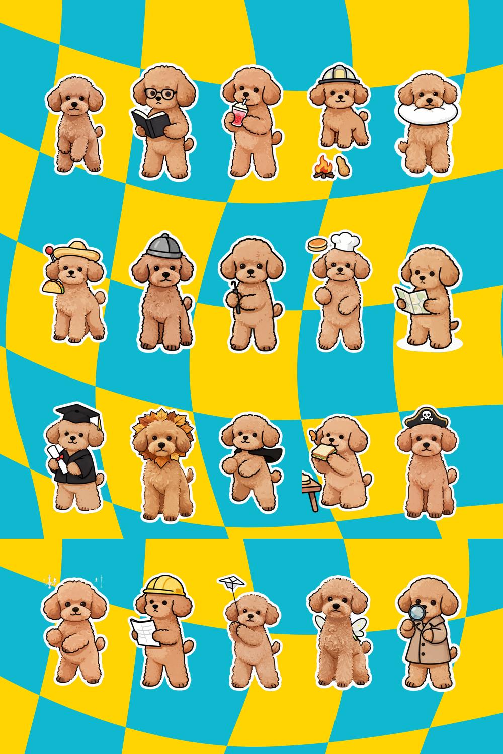 Apricot Toy Poodle Chibi Stickers (51 PNG Transparent Files) - Etsy