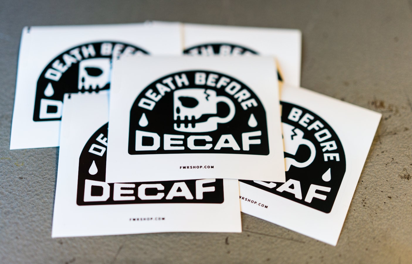 Death Before Decaf Sticker Pack (5 pack)