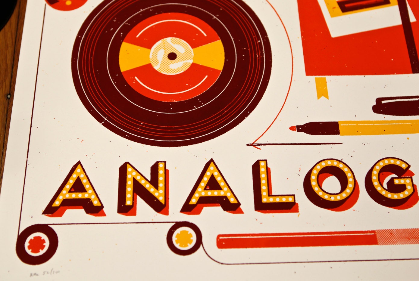 Viva La Analog Screen Print | Etsy