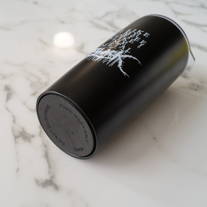 Black Metal Coffee Stainless Steel Travel Mug 3.0 - Etsy